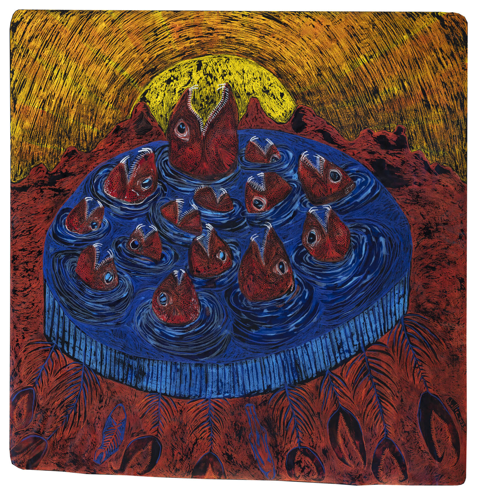 Morena Leraba performance at Lady Skollie's Groot Gat exhibition