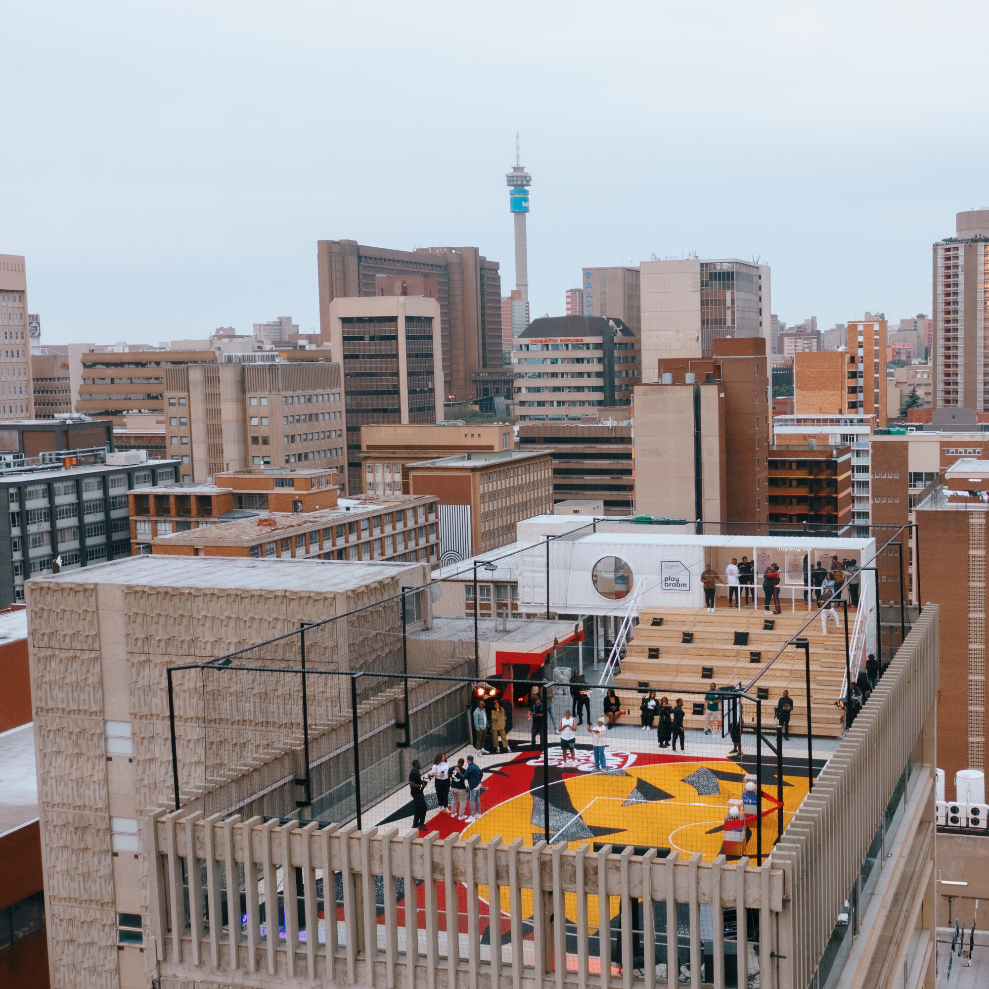 Hoops and heights, Joburg's rooftop basketball court