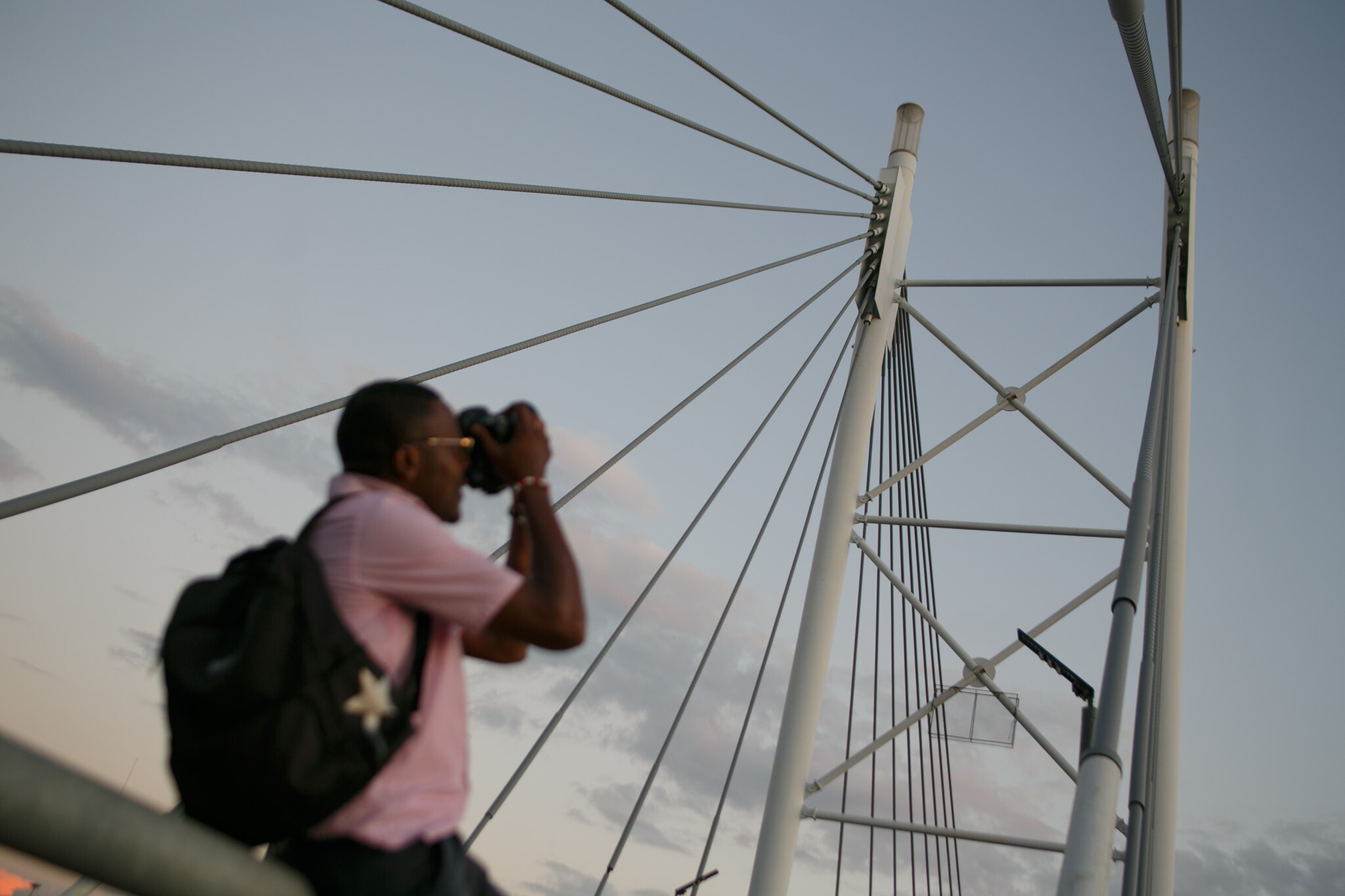 In photos: The Nelson Mandela Bridge lights up