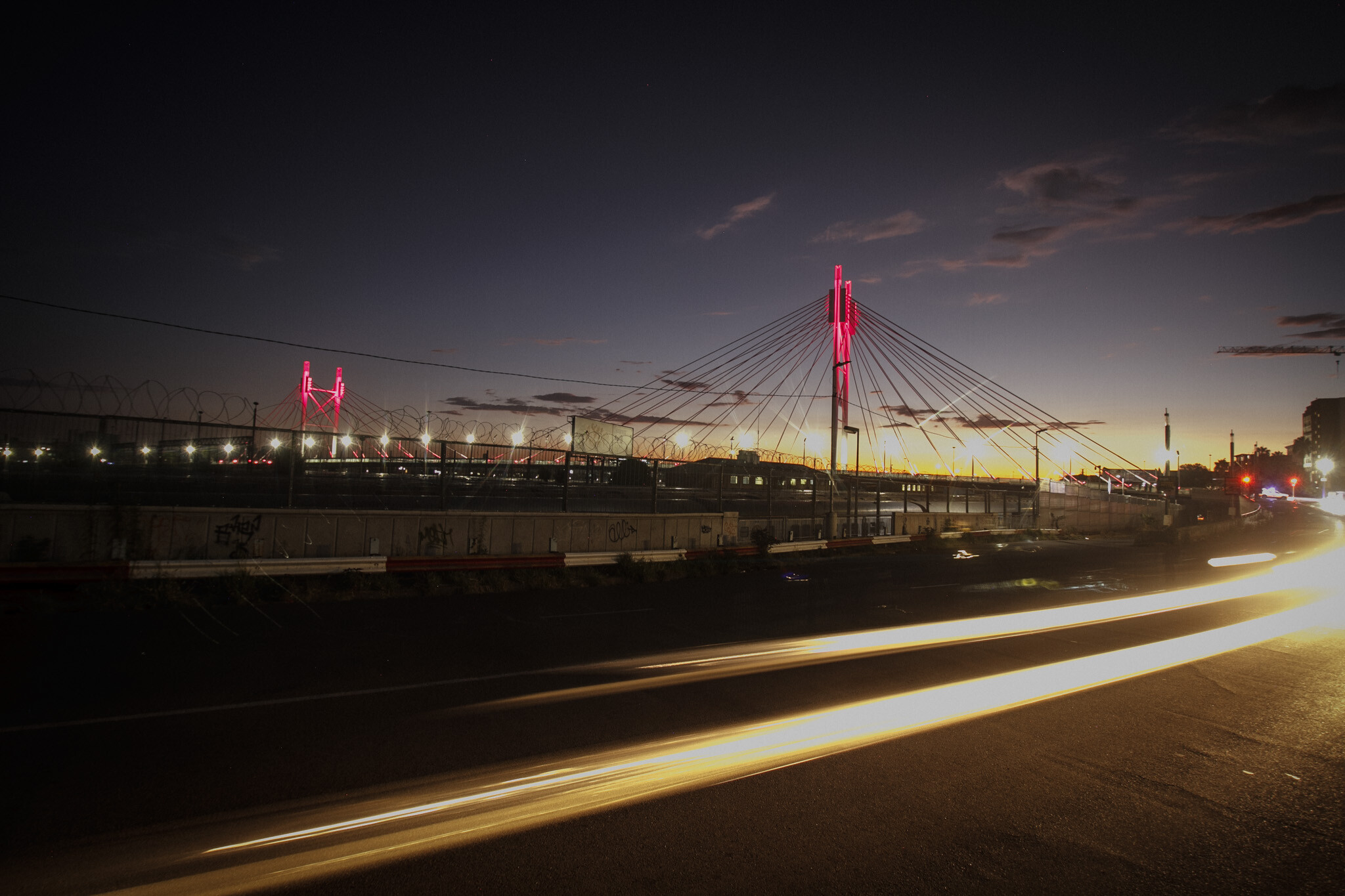 In photos: The Nelson Mandela Bridge lights up
