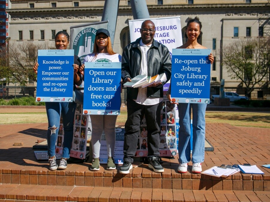 In photos: Johannesburg City Library protest