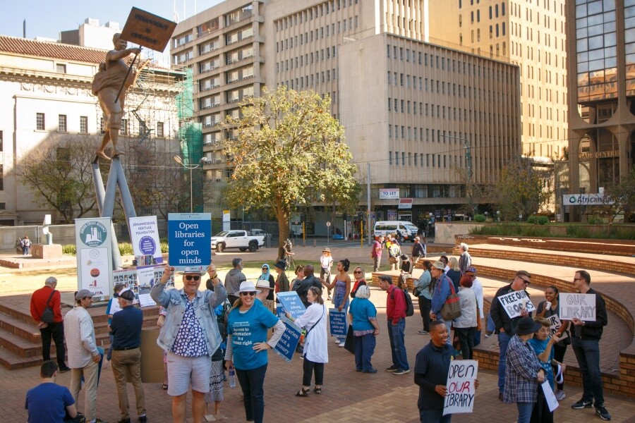 In photos: Johannesburg City Library protest
