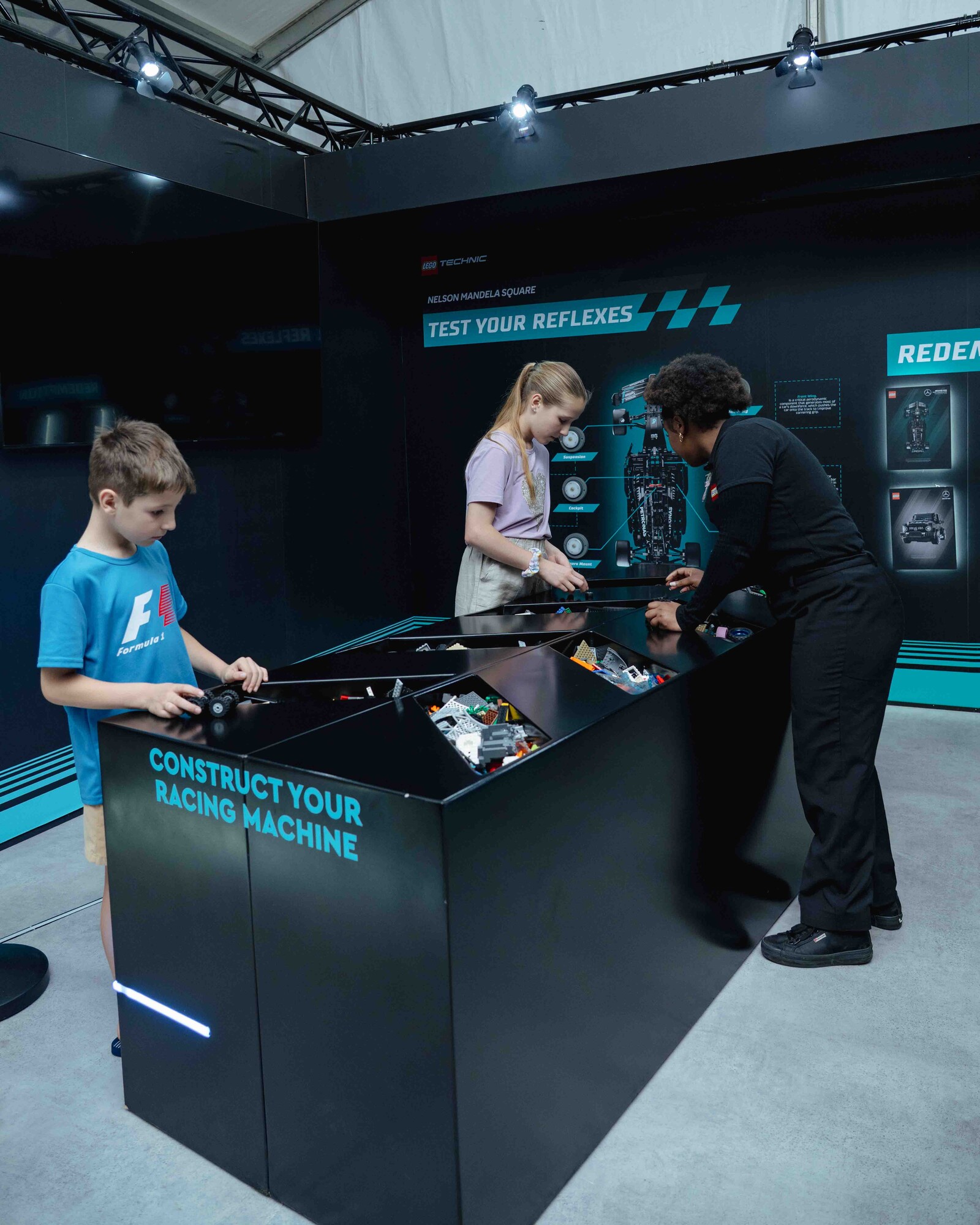 Life-size LEGO® Mercedes-AMG F1 pops up at Nelson Mandela Square